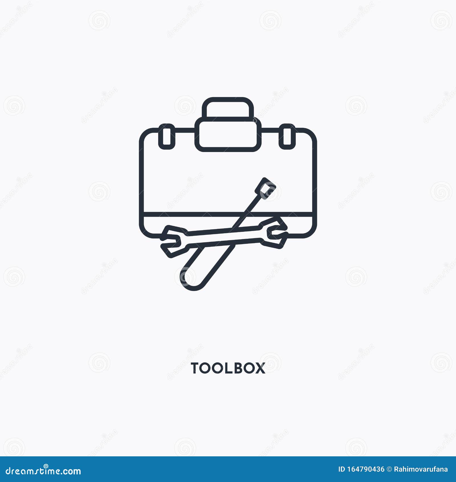 Toolbox Outline Icon Vector Illustration | CartoonDealer.com #139829320