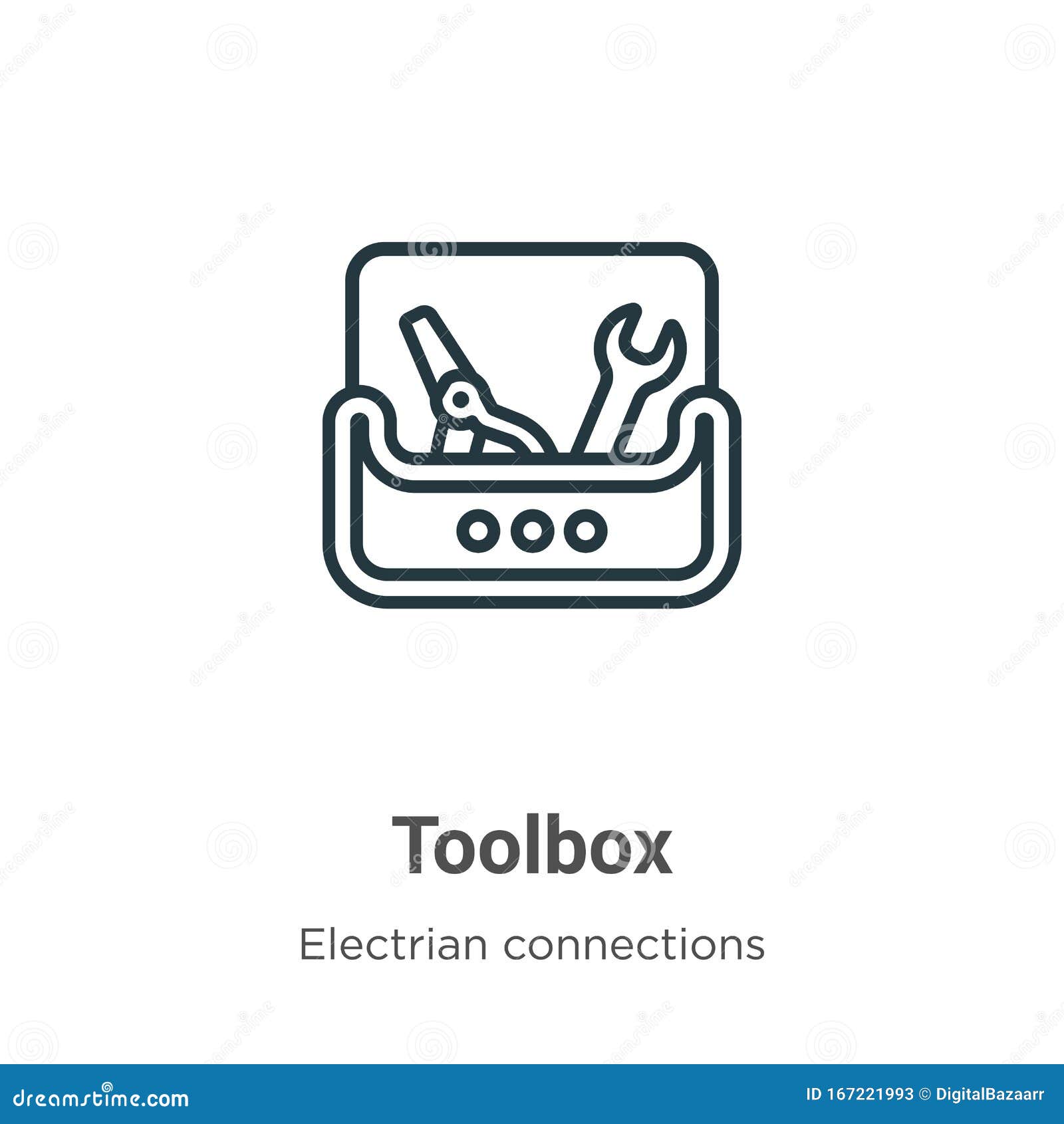 Toolbox Outline Icon Vector Illustration | CartoonDealer.com #139829320