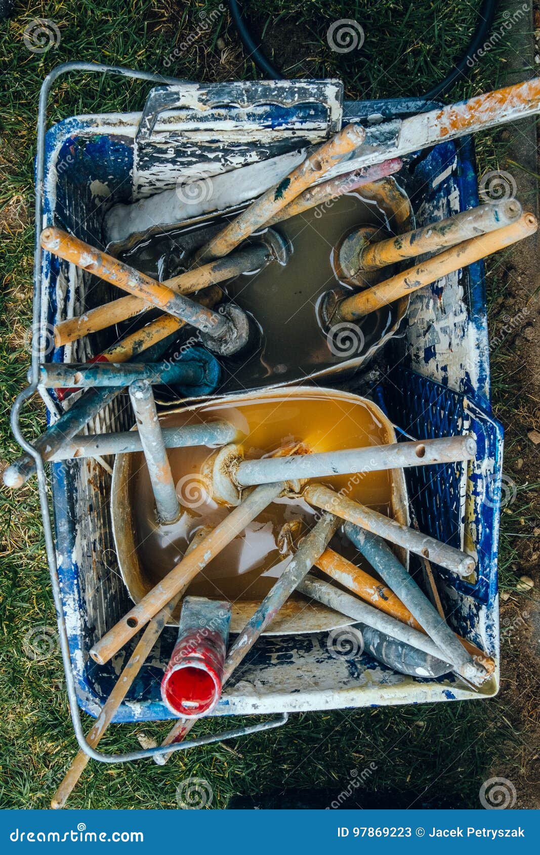 A toolbox of painter stock image. Image of toolbox, color - 97869223