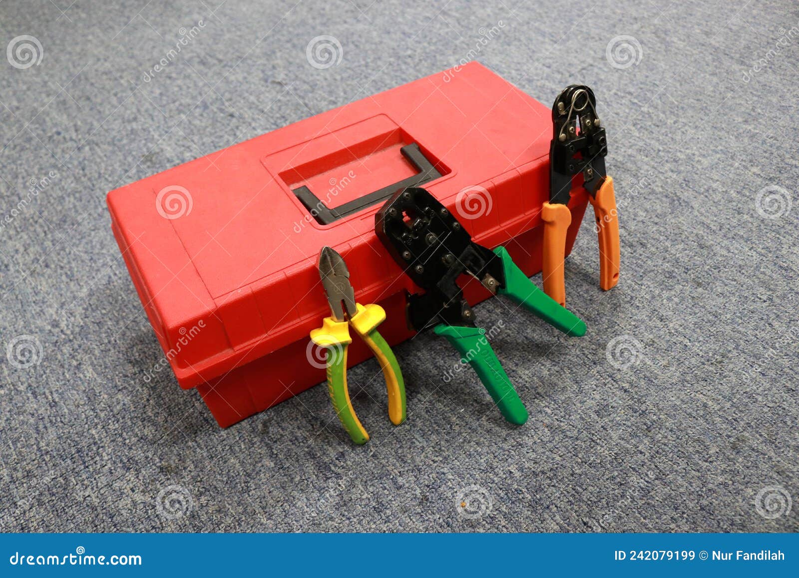 Photo of a Red Toolbox Full of Tools for Workers Stock Image - Image of ...
