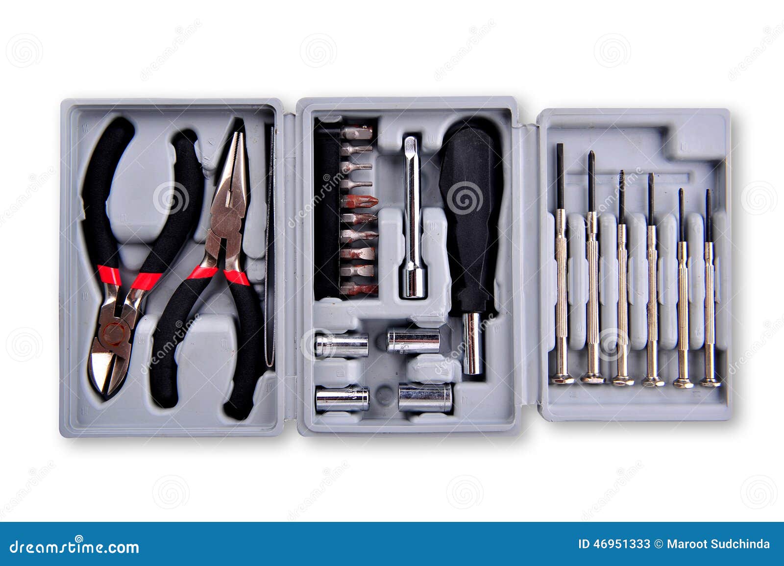 Toolbox set of tools stock image. Image of hammer, home - 46951333