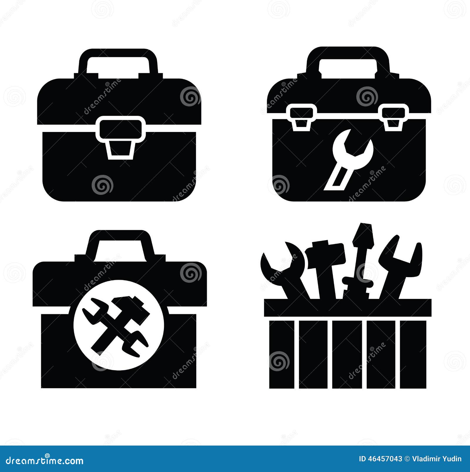 Open Toolbox Clipart Black And White
