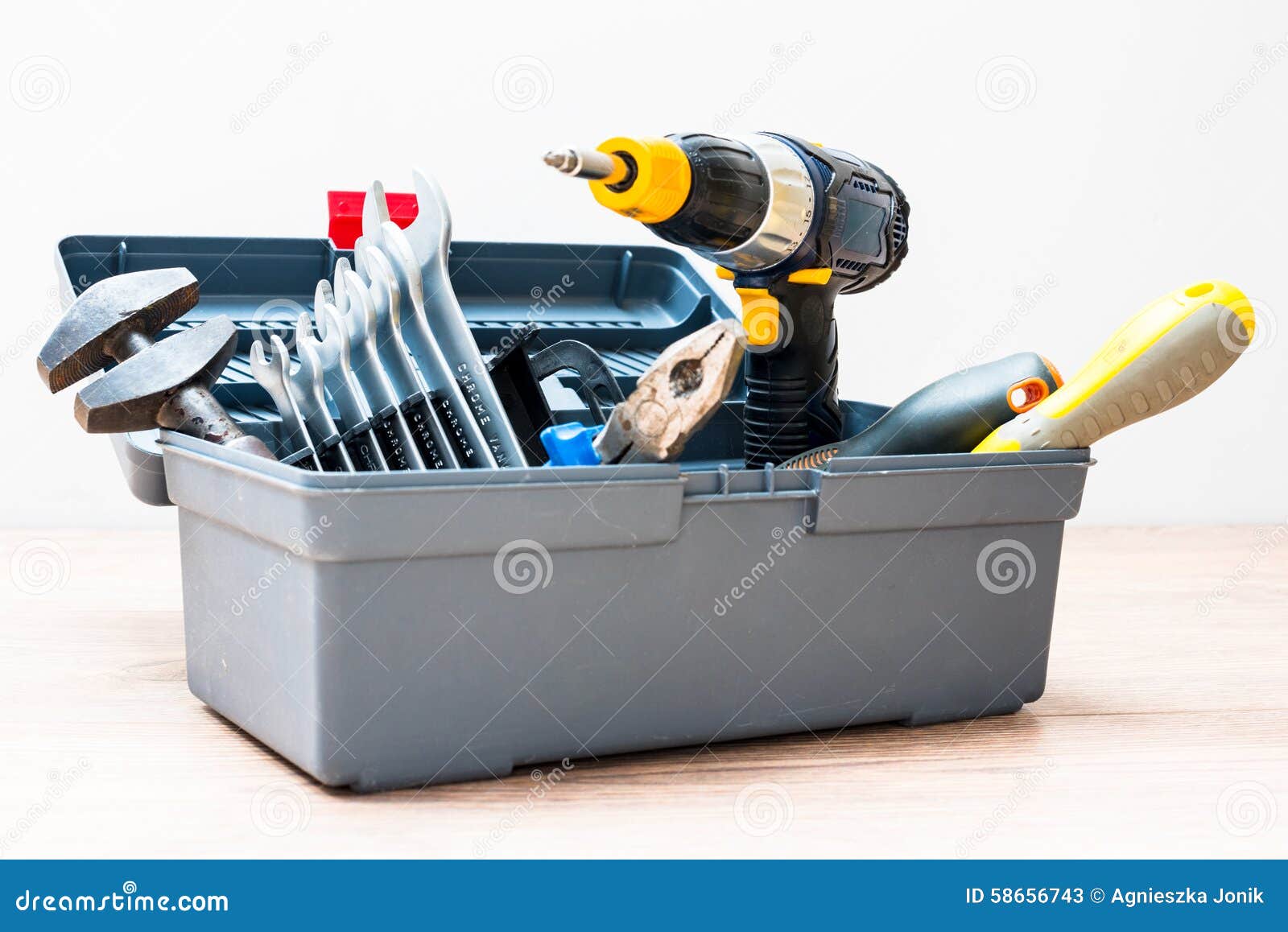 Toolbox with Variety of Tools Stock Image - Image of assembly ...