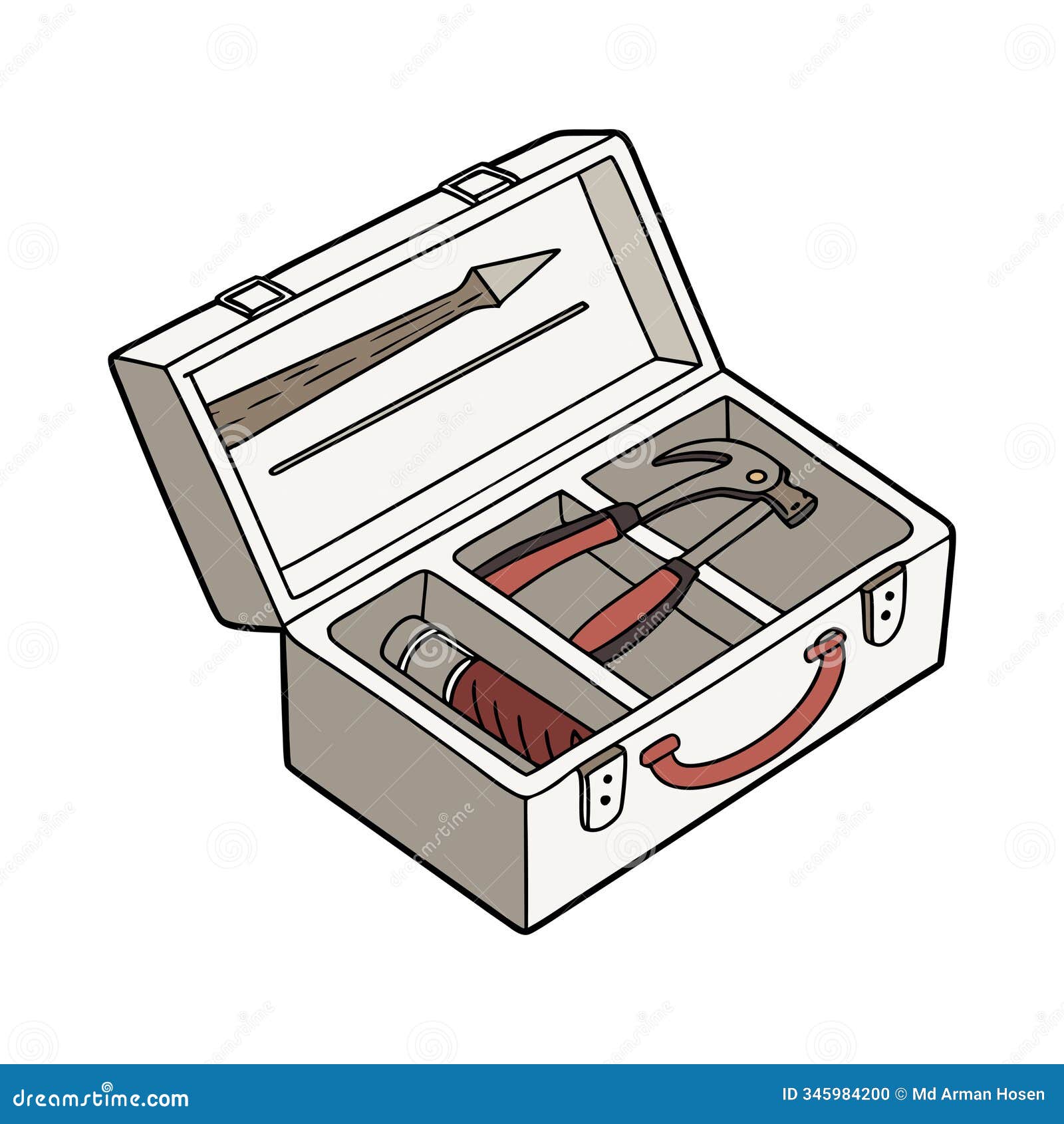 Toolbox Vector Art Illustration 3 Stock Vector - Illustration of ...