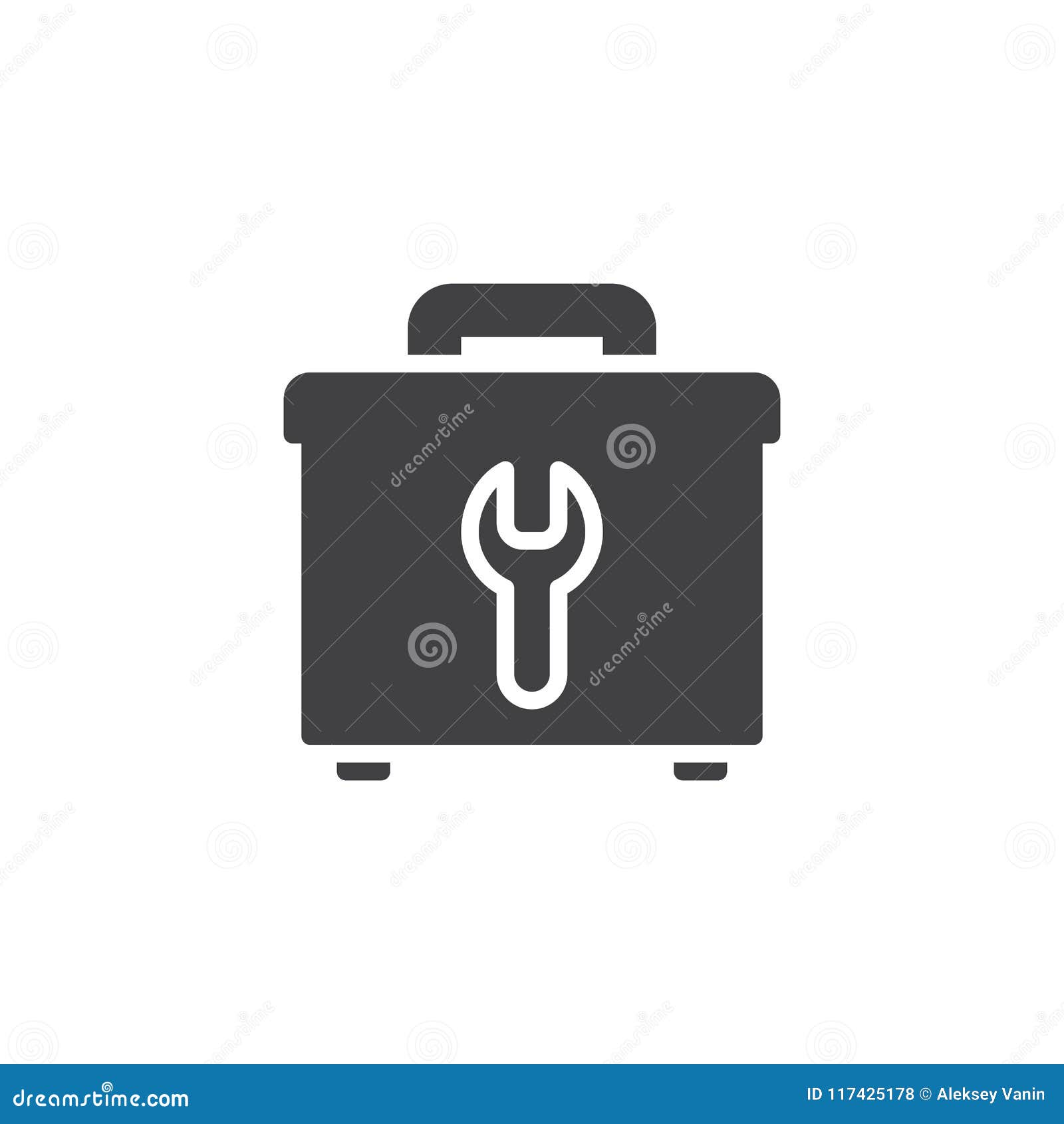 Toolbox vector icon stock vector. Illustration of equipment - 117425178