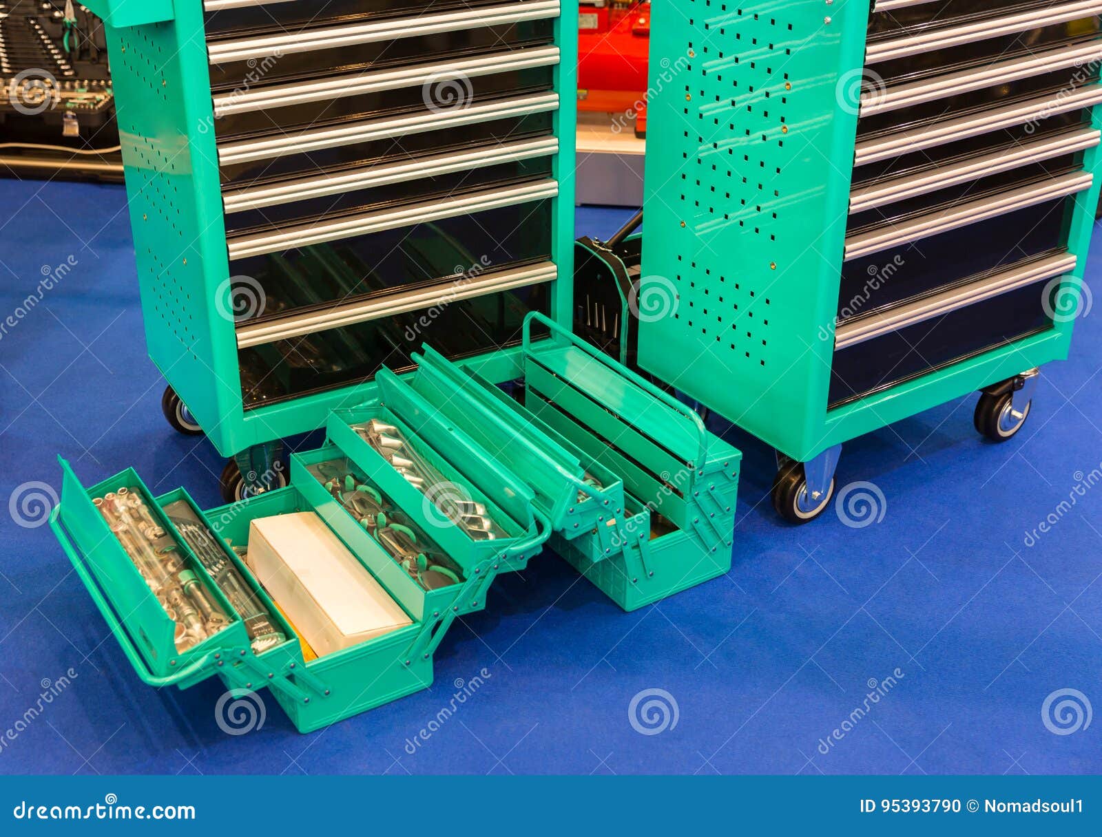 Toolboxes for Auto Service, Car Repair or Garage Stock Photo - Image of ...
