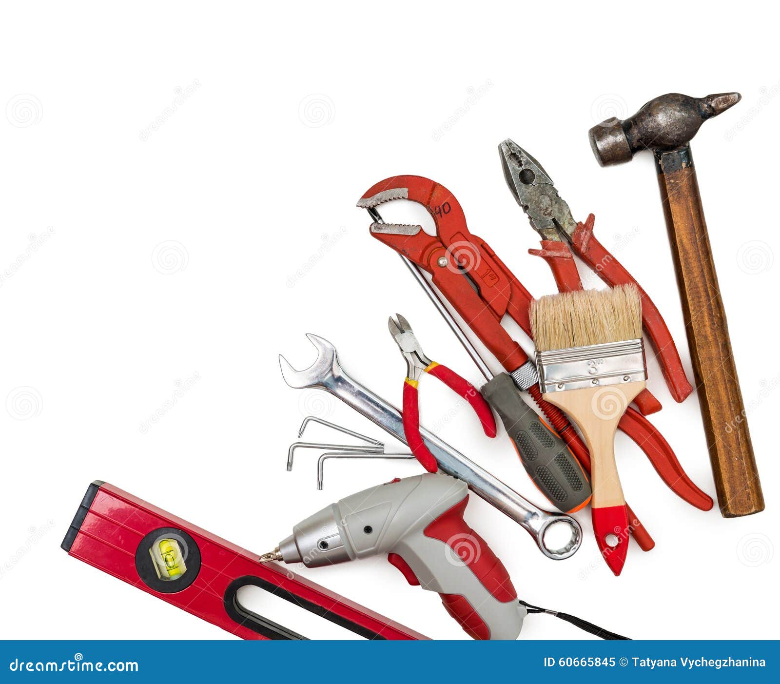 Toolkit of Different Instruments Stock Image - Image of isolated, group ...