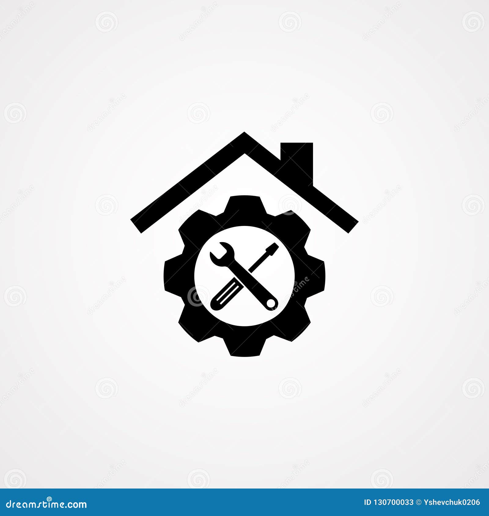 Toolkit. Toolbox. Wrench and Screwdriver Icon on Gray Background. Work ...