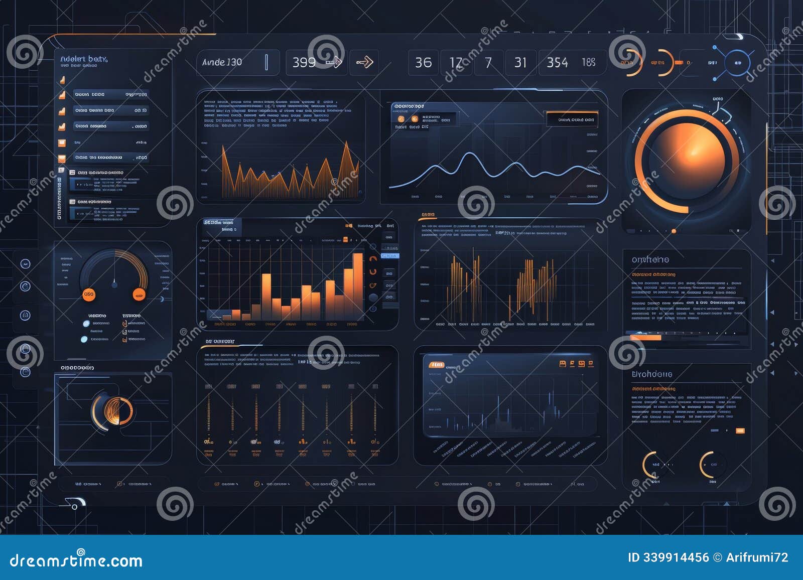 Toolkit Ui Ux Dashboard Infographic Template With Big Data Visualization Pie Charts Workflow