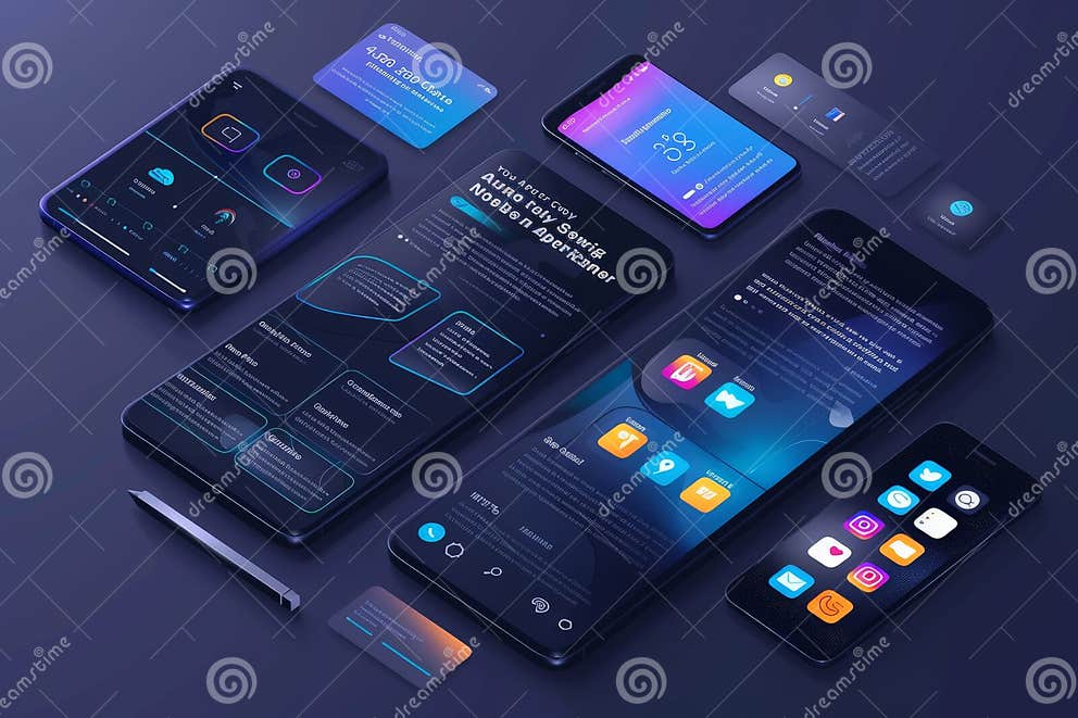 Toolkit-UI UX Scene Creator. Mobile Application Design. Smartphone Mockup with Creation of the ...