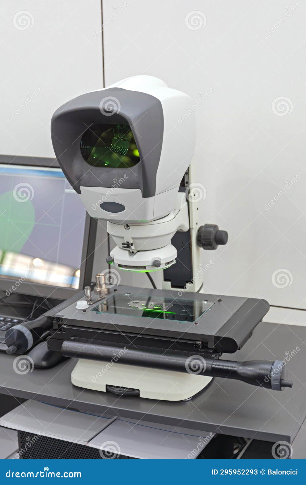 Optical Microscope Measuring System. Stock Image | CartoonDealer.com ...