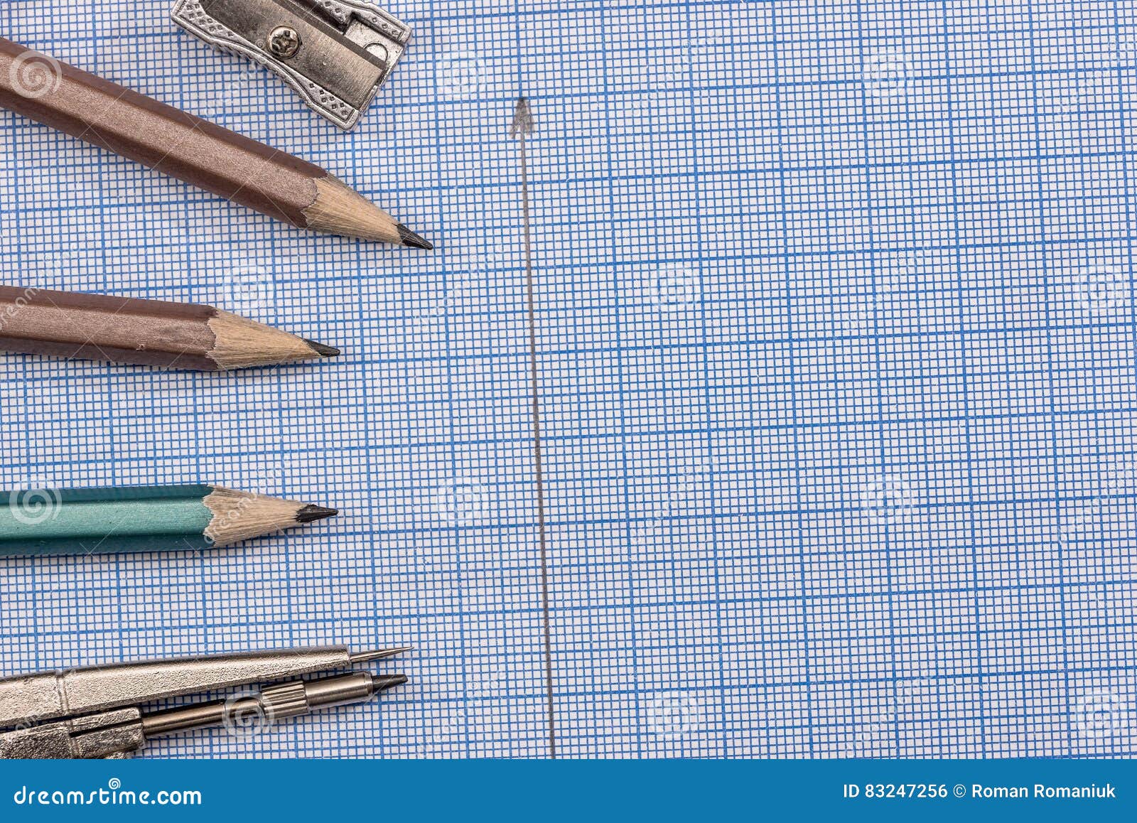 Tools Above Blue Graph Paper. Stock Photo - Image of copy, graphing ...