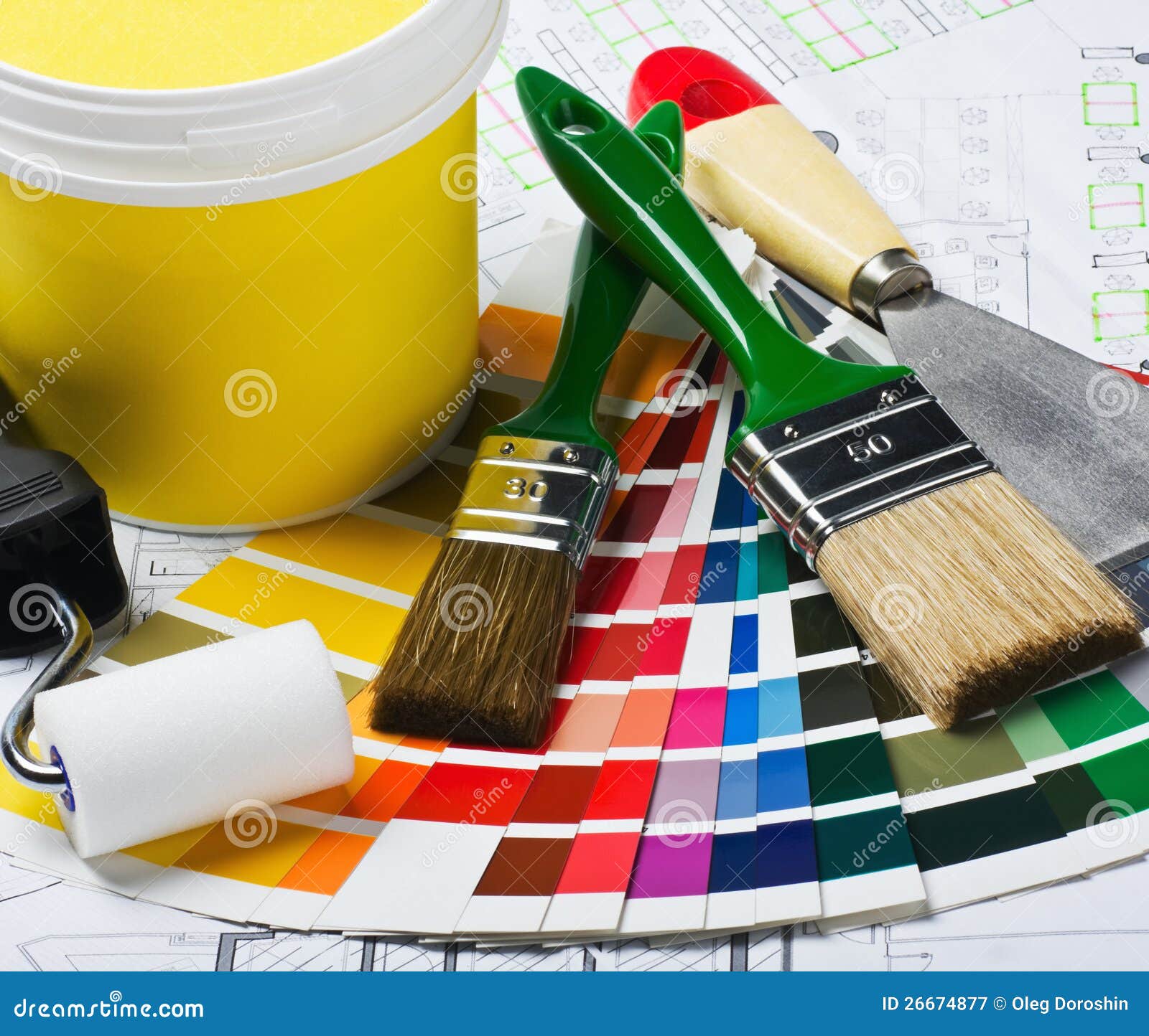 Tools and Accessories for Home Renovation Stock Image - Image of floor ...