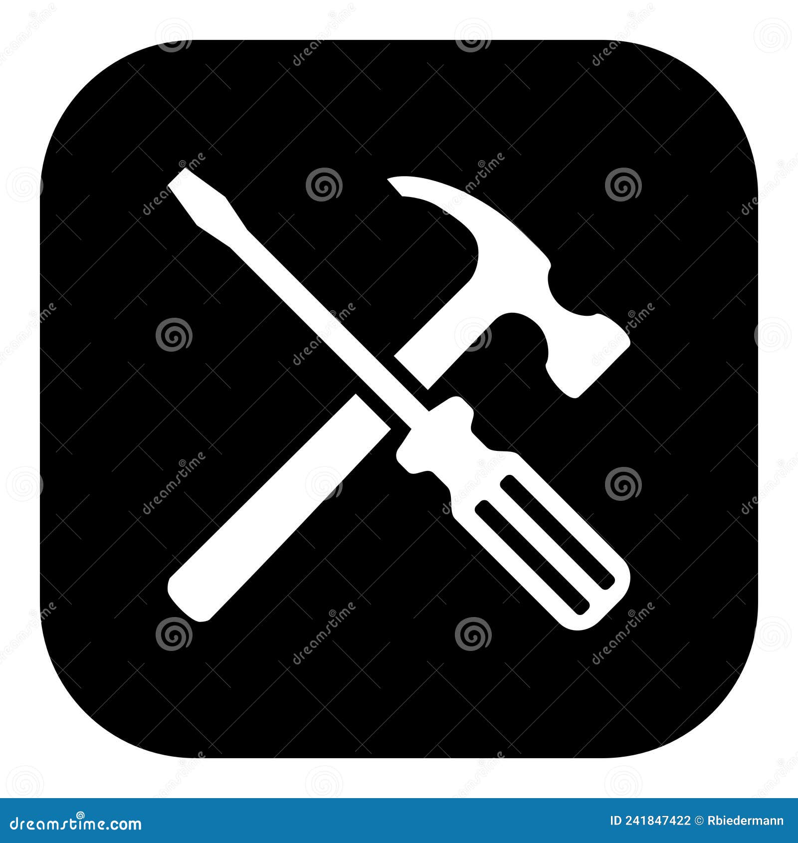 Tools and app icon stock vector. Illustration of screwdriver - 241847422