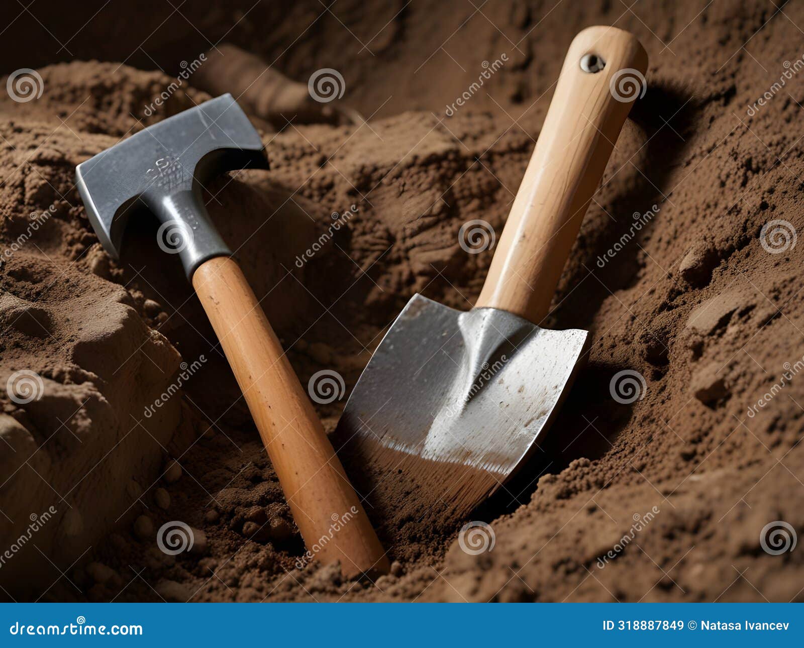 Tools In An Archaeological Excavation Royalty-Free Stock Photography ...