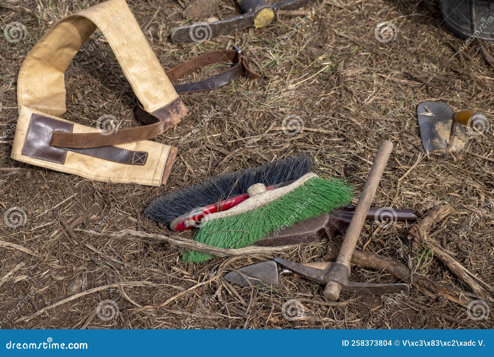 Tools on an Archaeological Excavation Stock Photo - Image of instrument ...