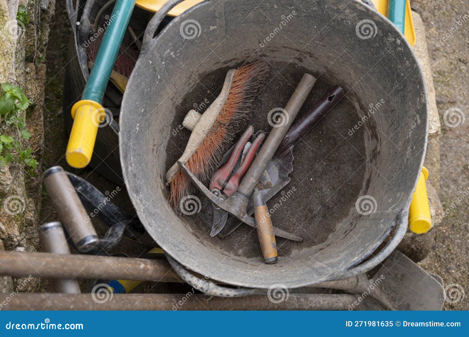 Tools in an Archaeological Excavation Stock Image - Image of finding ...