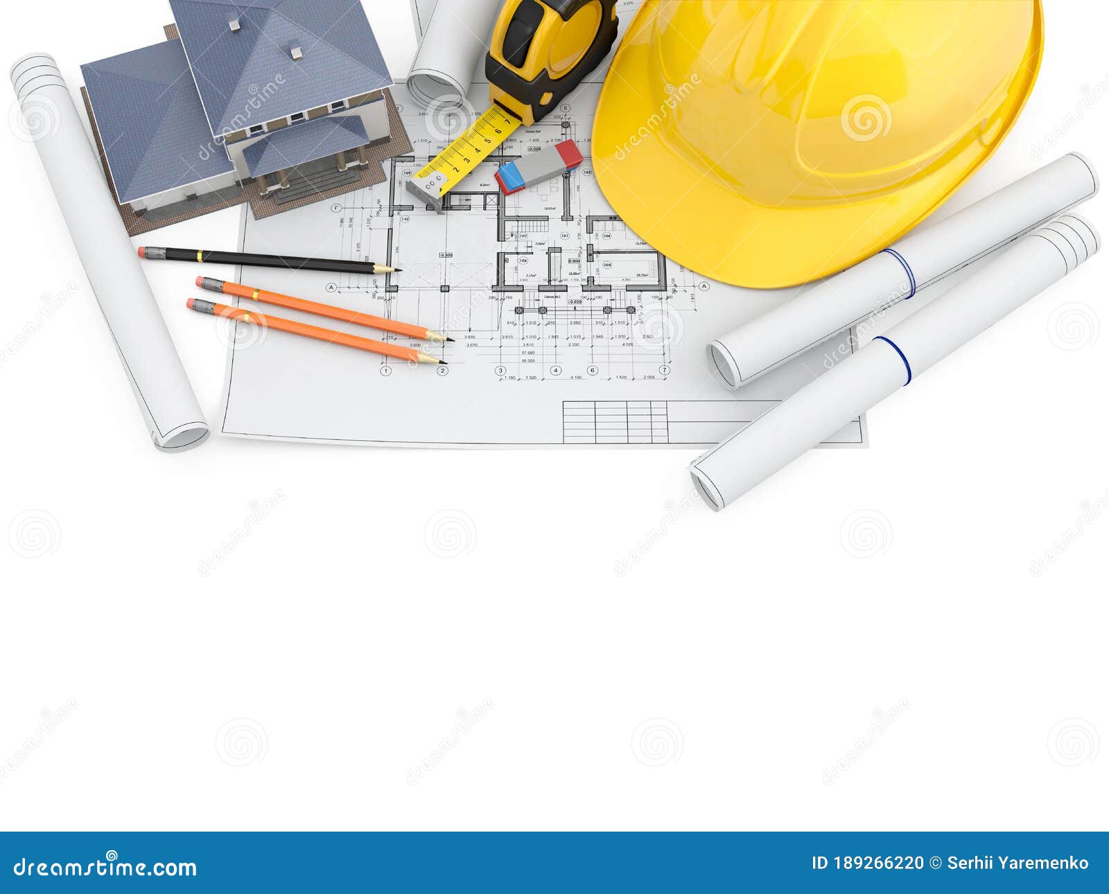 Tools of the Architect or Engineer Stock Illustration - Illustration of ...