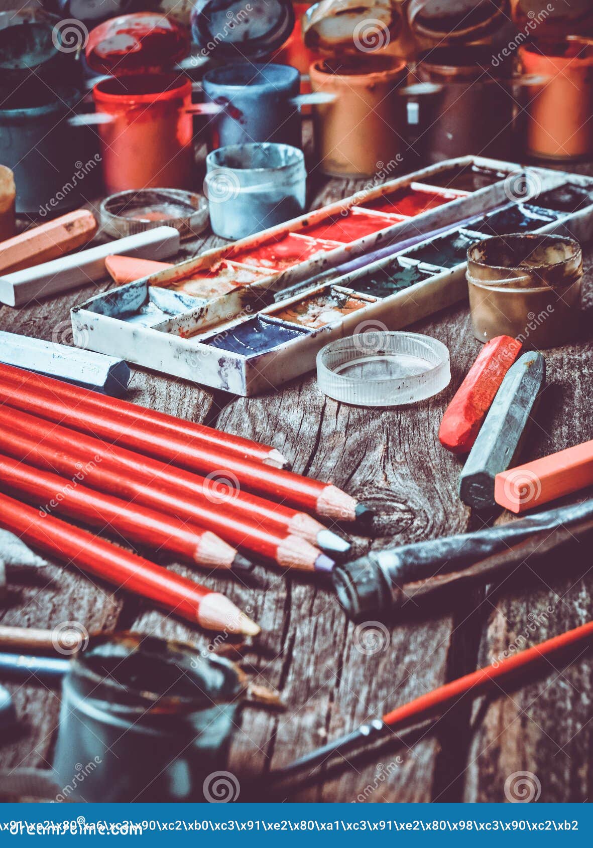 Tools for the Artist. Inspiration To Create Stock Photo - Image of ...