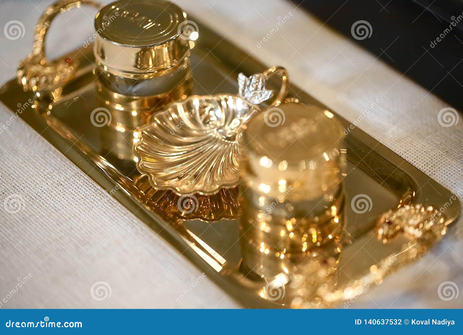 Tools for Baby Baptism. Eley in the Hands of a Priest Stock Photo ...