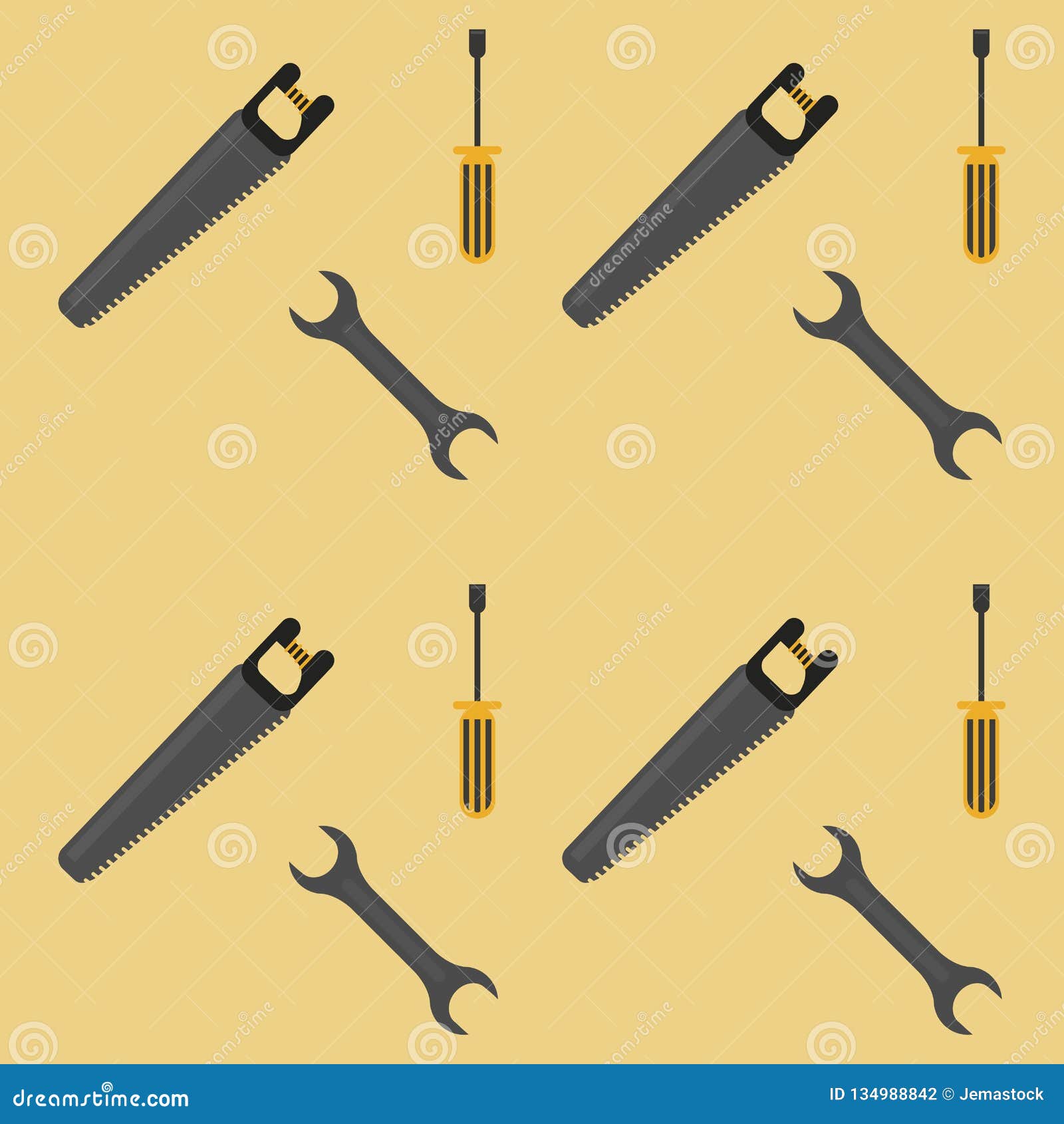 Tools background cartoons stock vector. Illustration of table - 134988842