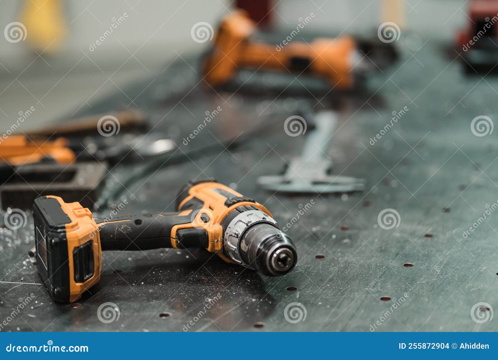 Tools Background. Equipment for Garage Shop Stock Photo - Image of ...