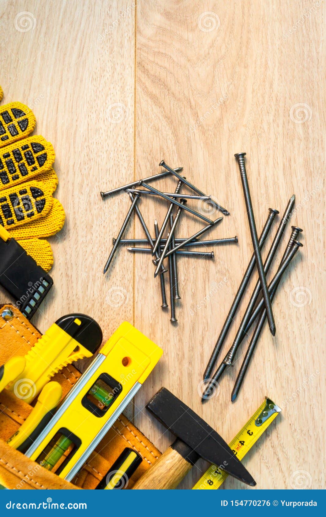 Tools in the Bag for Carpentry and Accessories Stock Photo - Image of ...