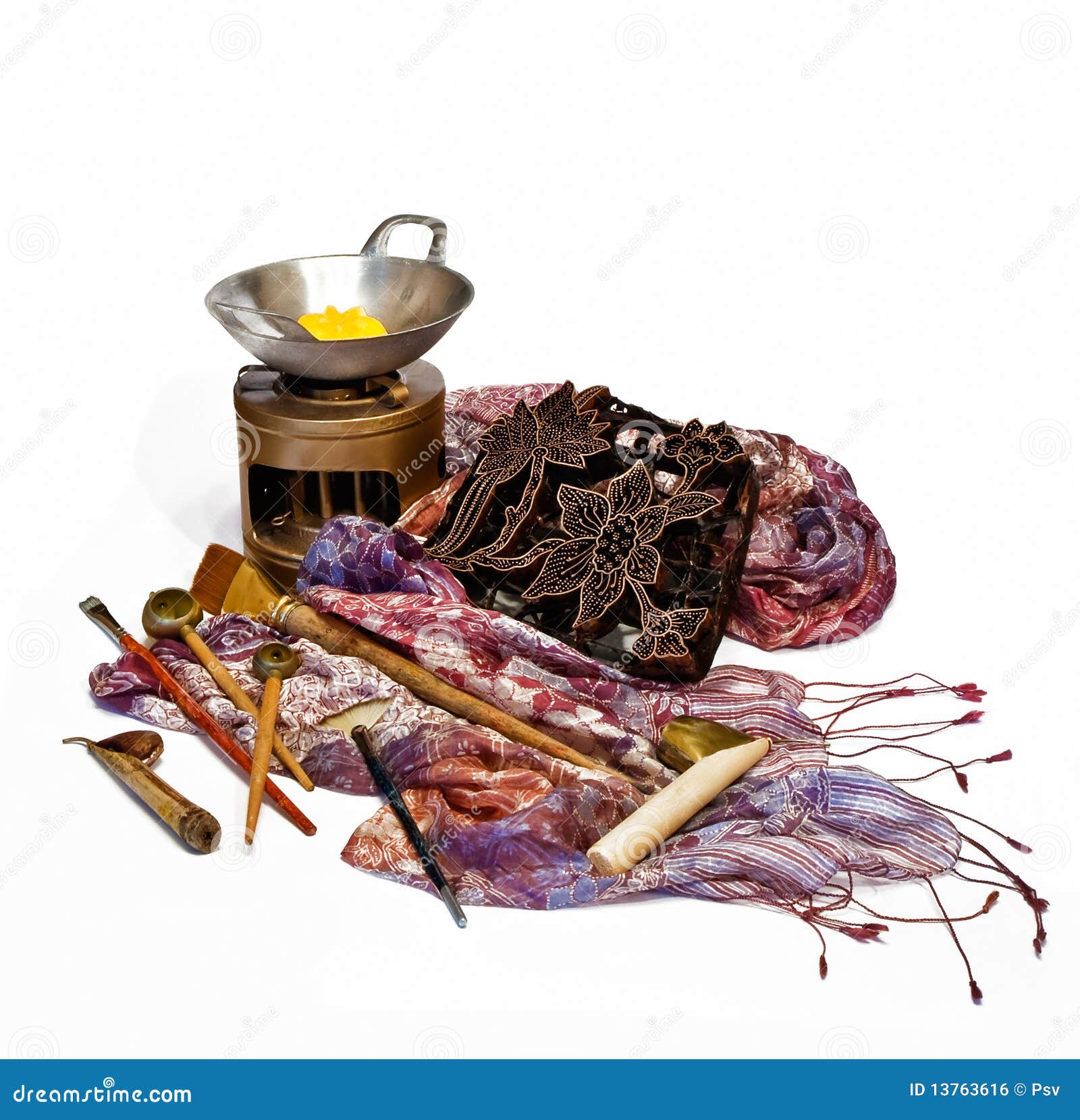 Tools for batik stock photo. Image of paint, textile - 13763616