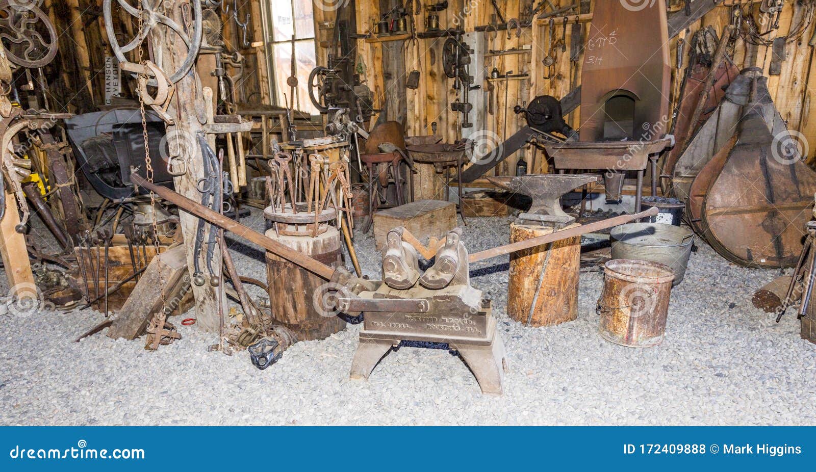 Tools in blacksmith`s shop editorial stock photo. Image of days - 172409888