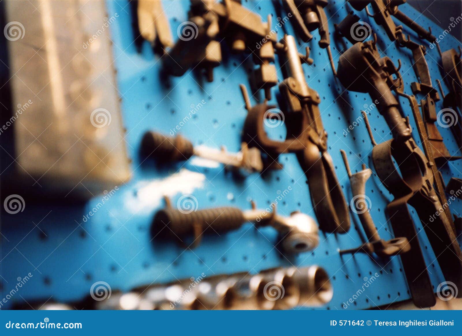 Tools on blue stock photo. Image of lomo, close, grey, tools - 571642