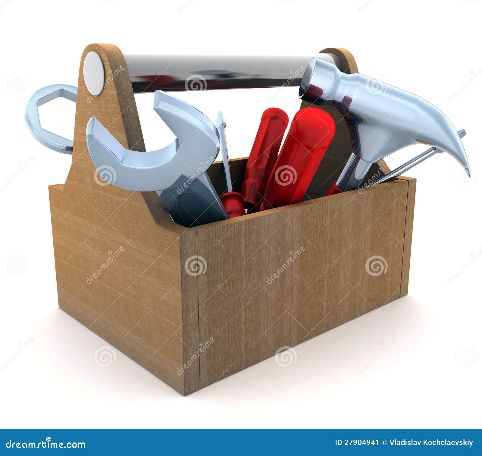 Tools and box stock illustration. Illustration of rebuilding - 27904941