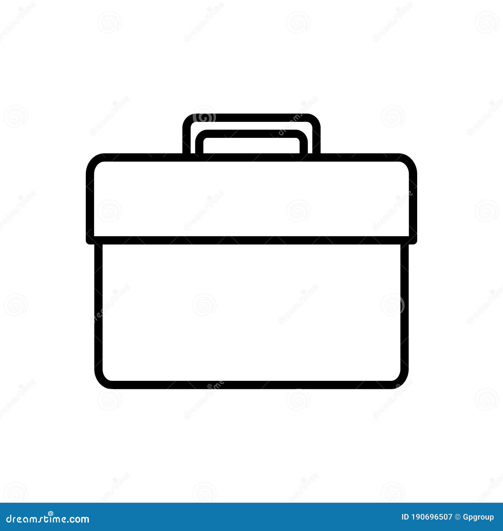 Tools Box Line Style Icon Vector Design Stock Vector - Illustration of ...