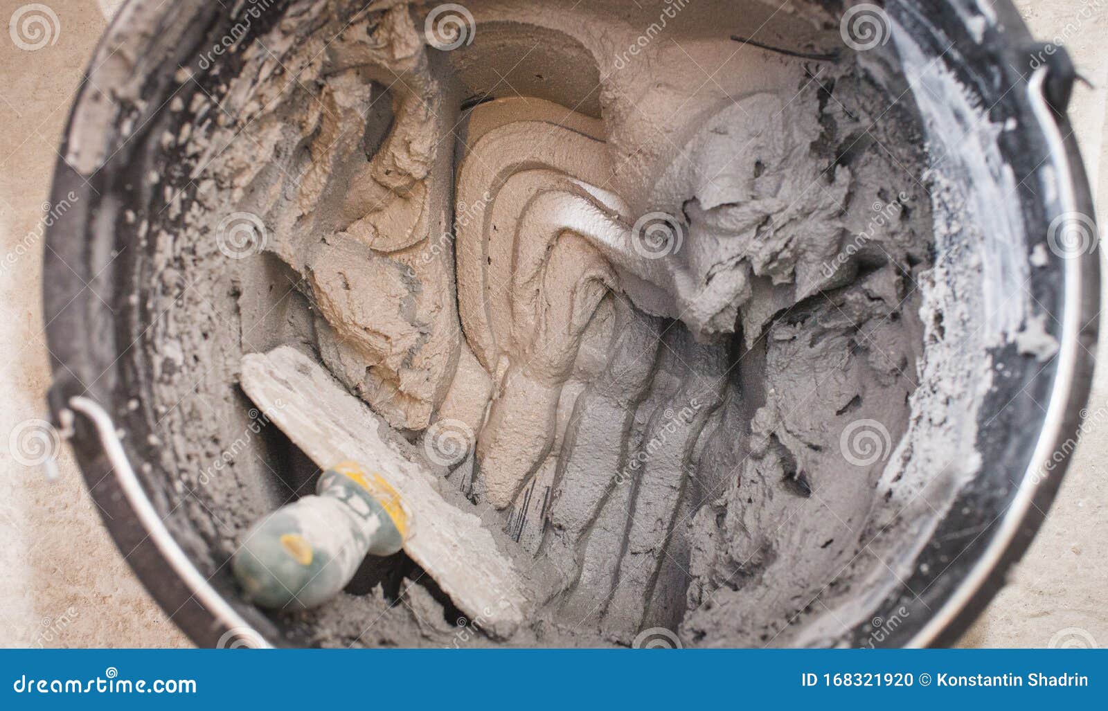 Tools for Builder - Bucket with a Stucco and Trowel Stock Photo - Image ...