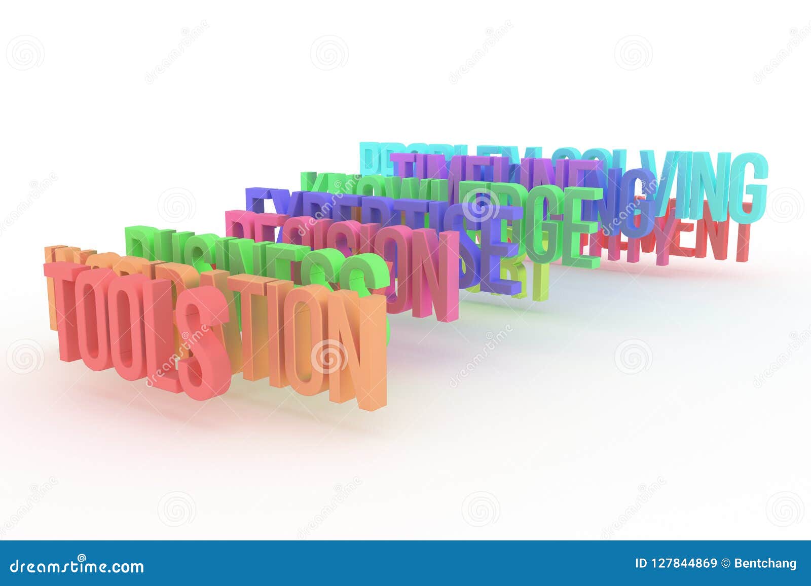 Tools, Business Conceptual Colorful 3D Words. Rendering, Digital ...