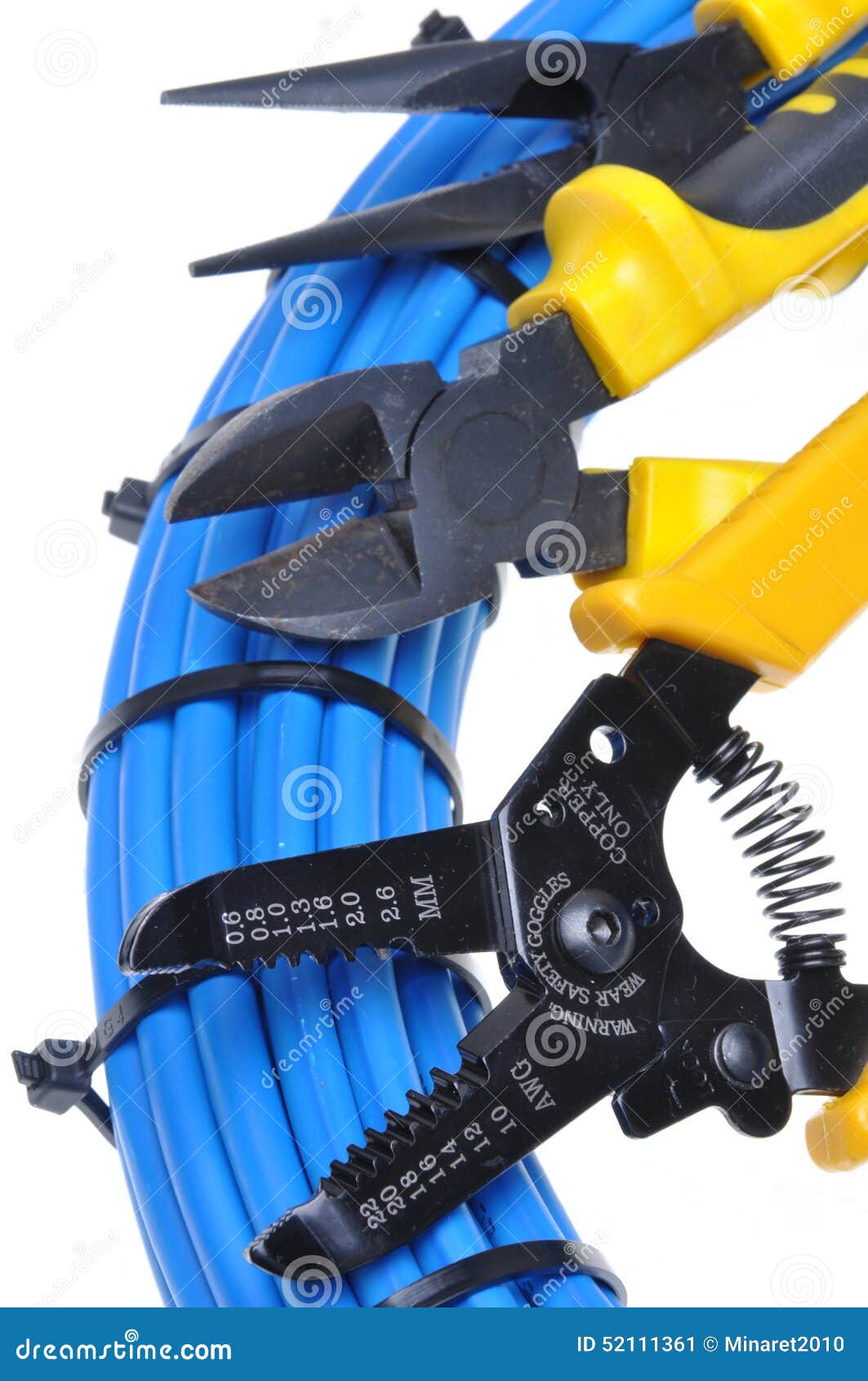 Tools and Cable for Electrical Installation Stock Image - Image of ...
