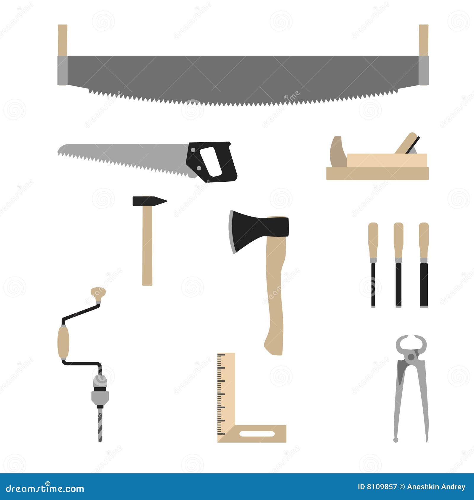 Tools of Carpenter - Vector Stock Vector - Illustration of bench ...