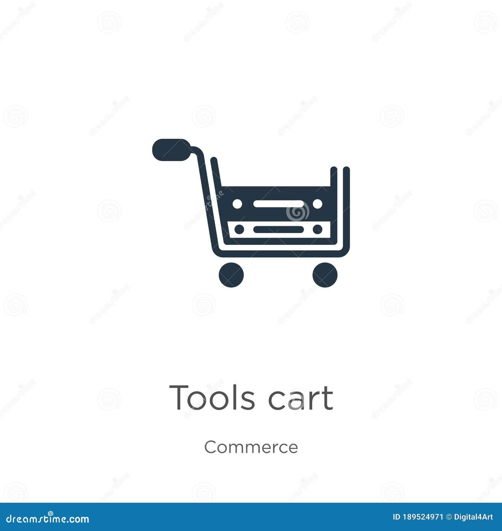 Tools Cart Icon Vector. Trendy Flat Tools Cart Icon from Commerce ...