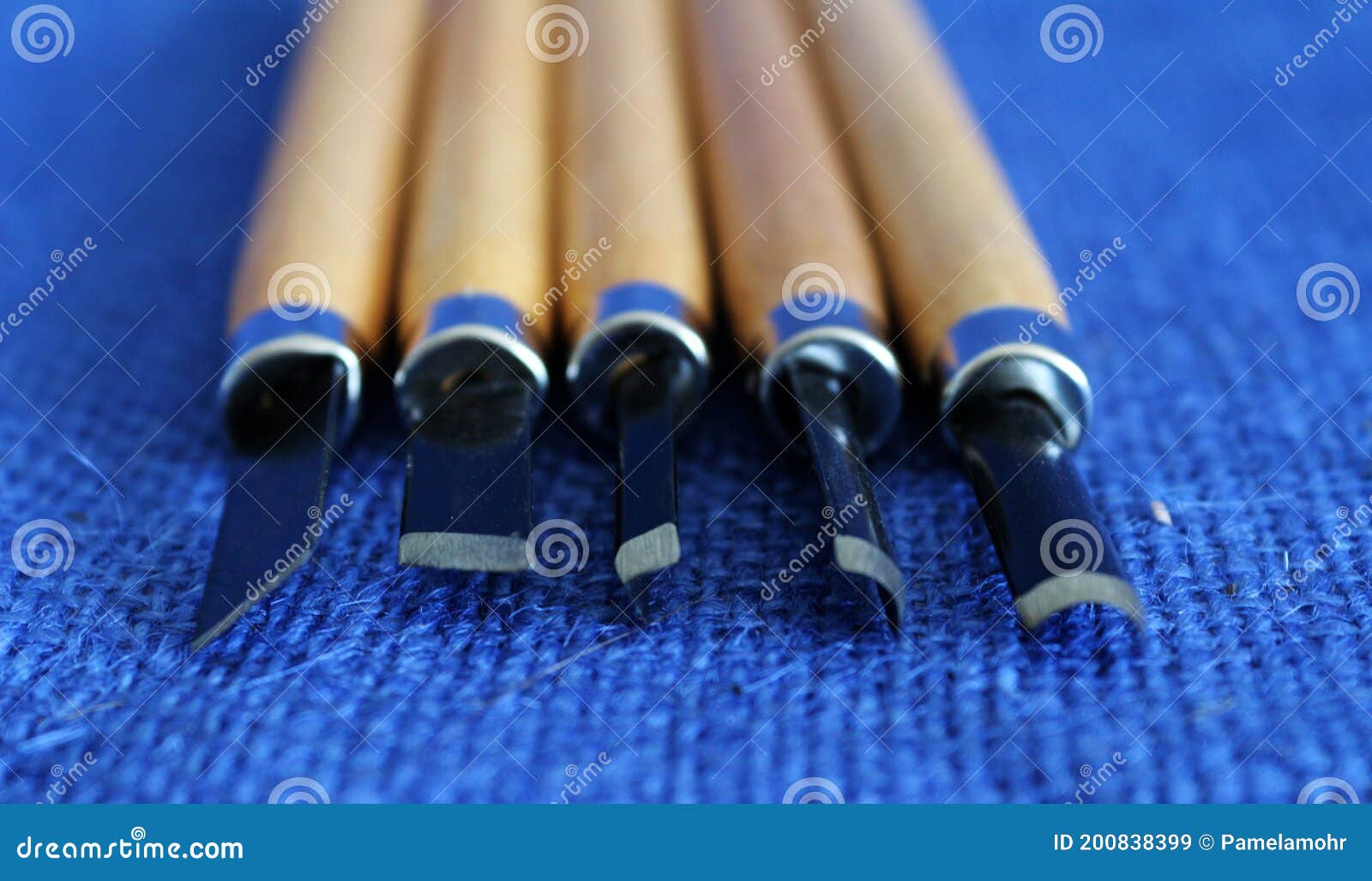 Tools for Carving Small Pieces of Wood Stock Image - Image of ...