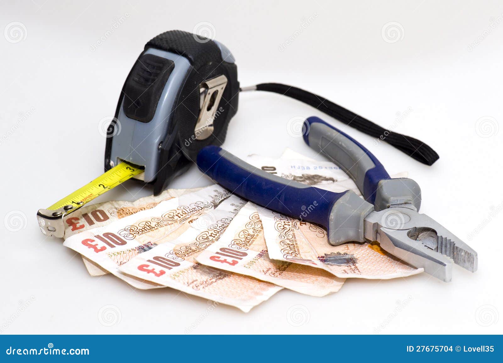 Tools and cash editorial stock image. Image of cover - 27675704