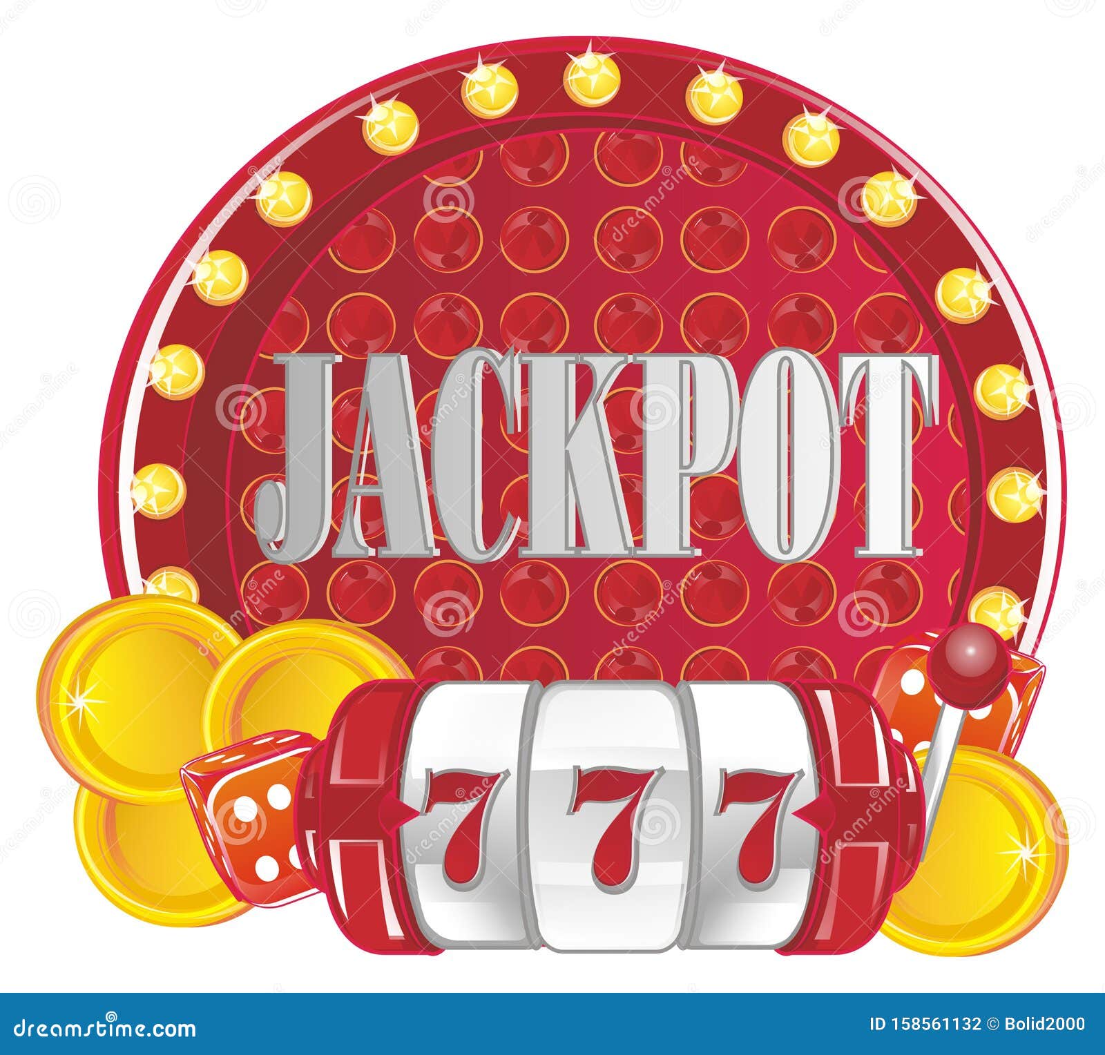 Get you jackpot stock illustration. Illustration of spins - 158561132