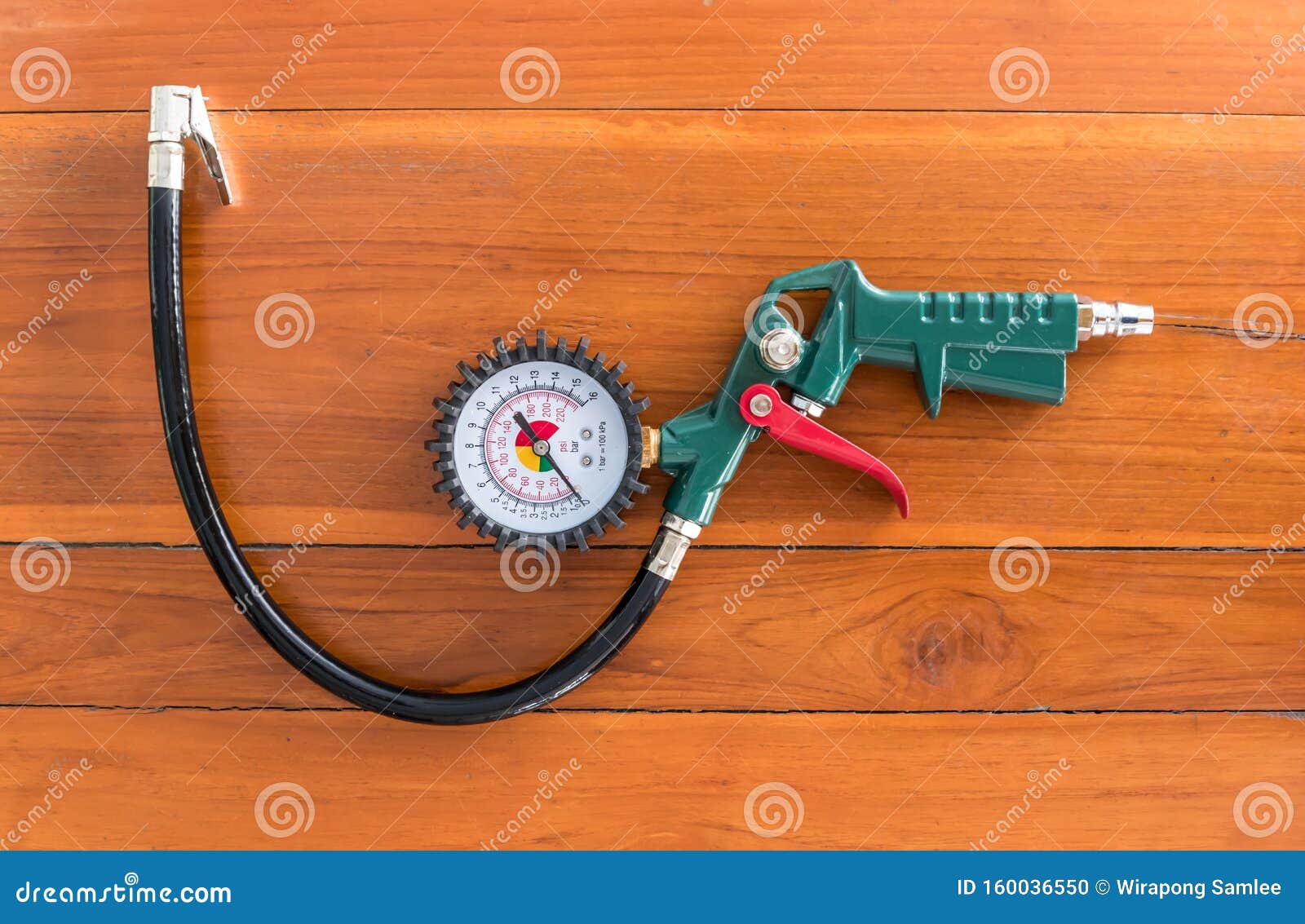 Tools Checking Air Pressure Gauge Stock Photo - Image of background ...
