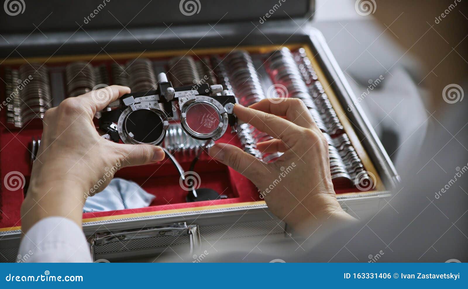 Tools for Checking and Correction Vision a Set. Ophthalmologist ...