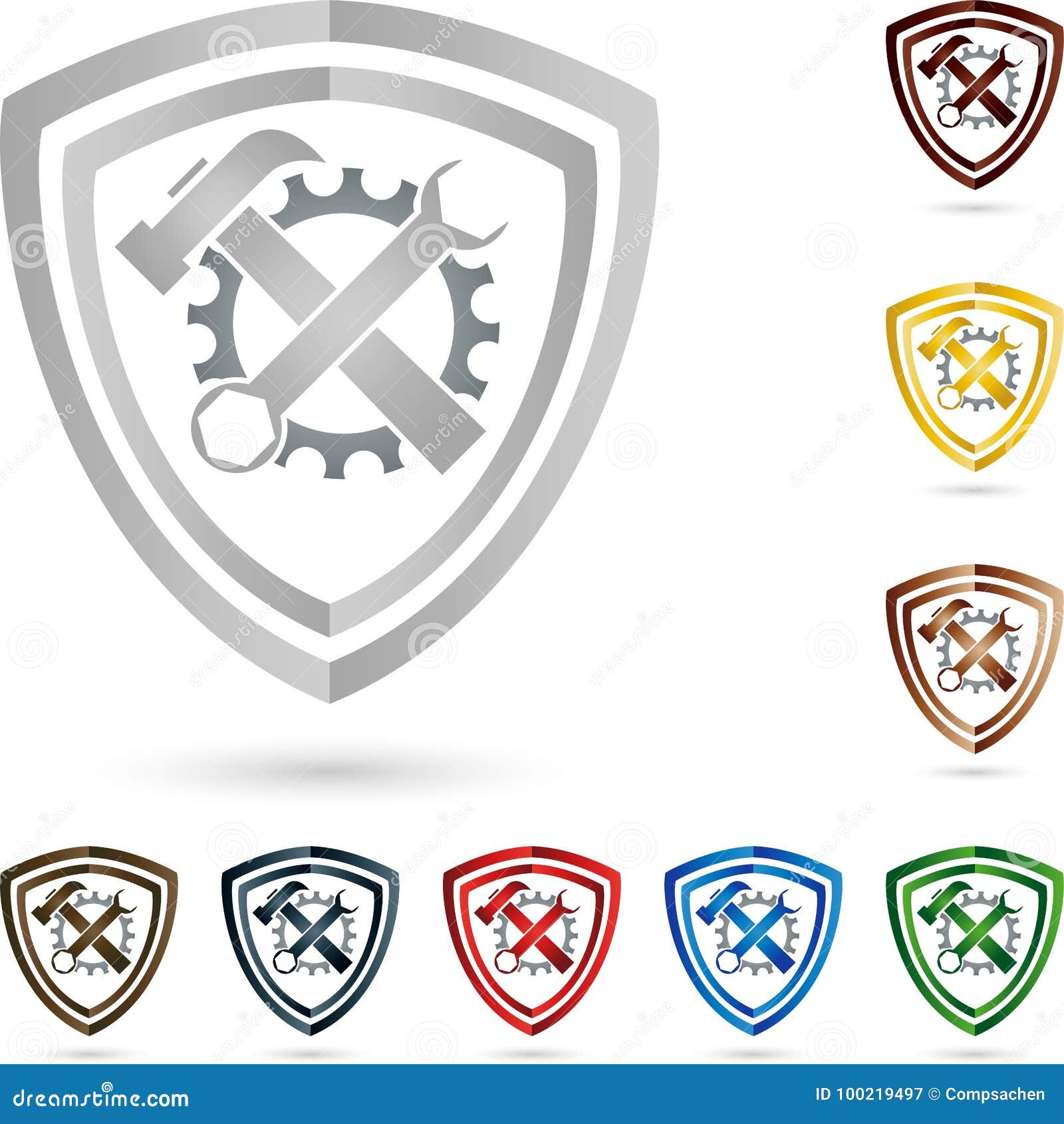 Tools and Coat of Arms, Tools and Locksmith Logo Stock Vector ...