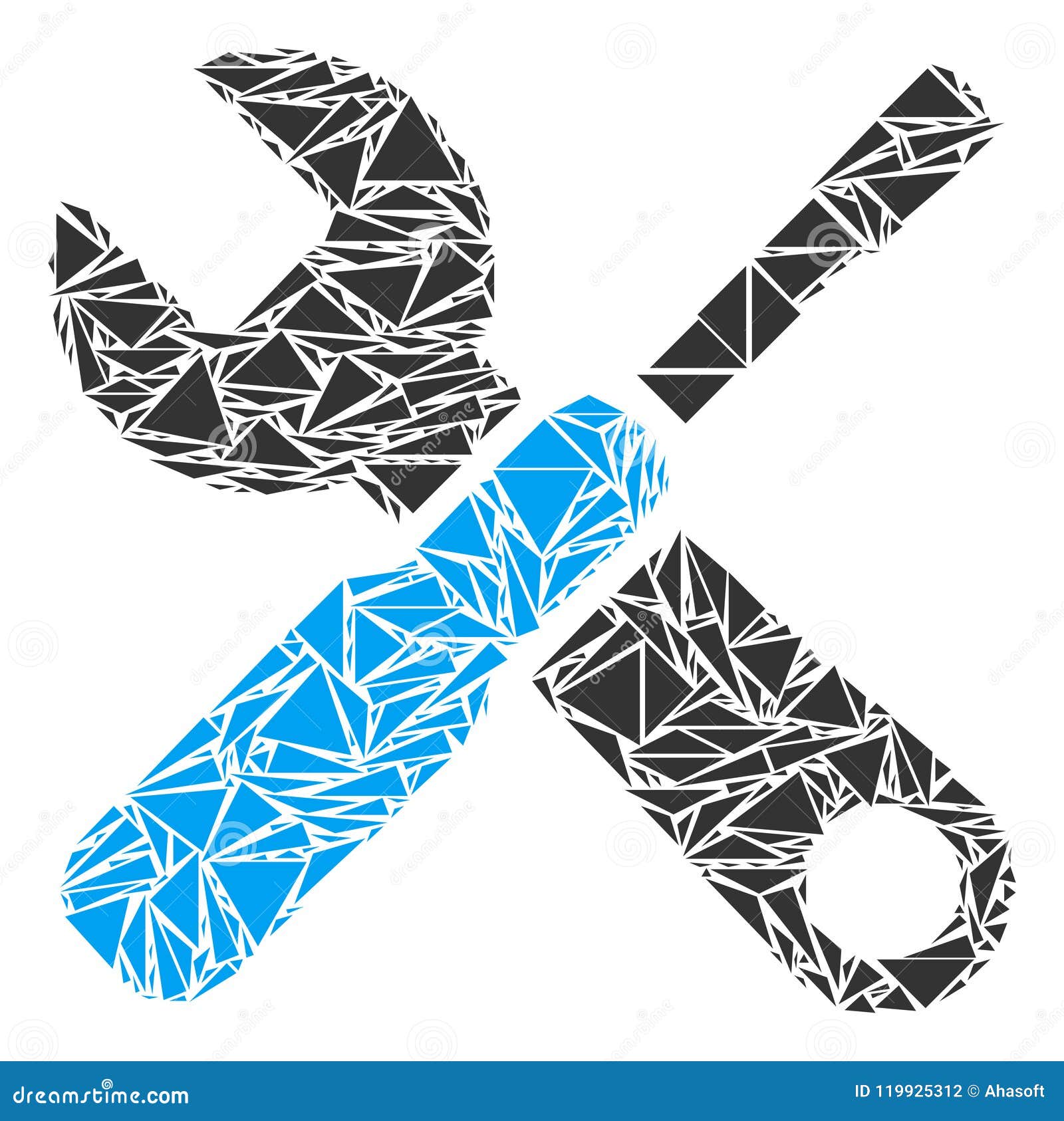 Tools Collage of Triangles stock vector. Illustration of concept ...