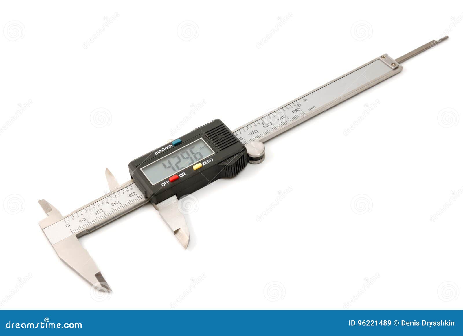 Electronic digital caliper stock image. Image of dial - 96221489