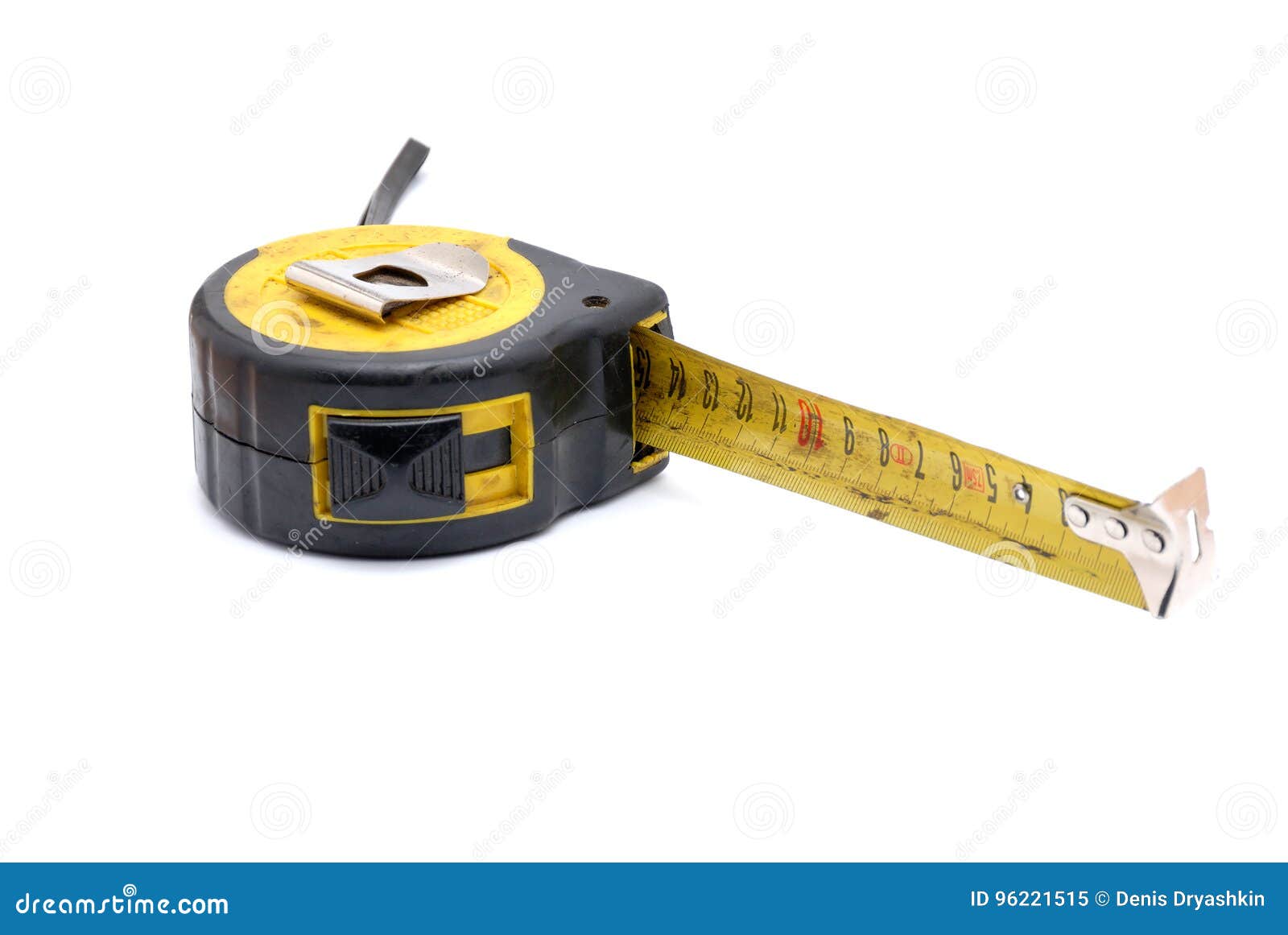 Tools Collection - Old Tape Measure Stock Image - Image of black, close ...