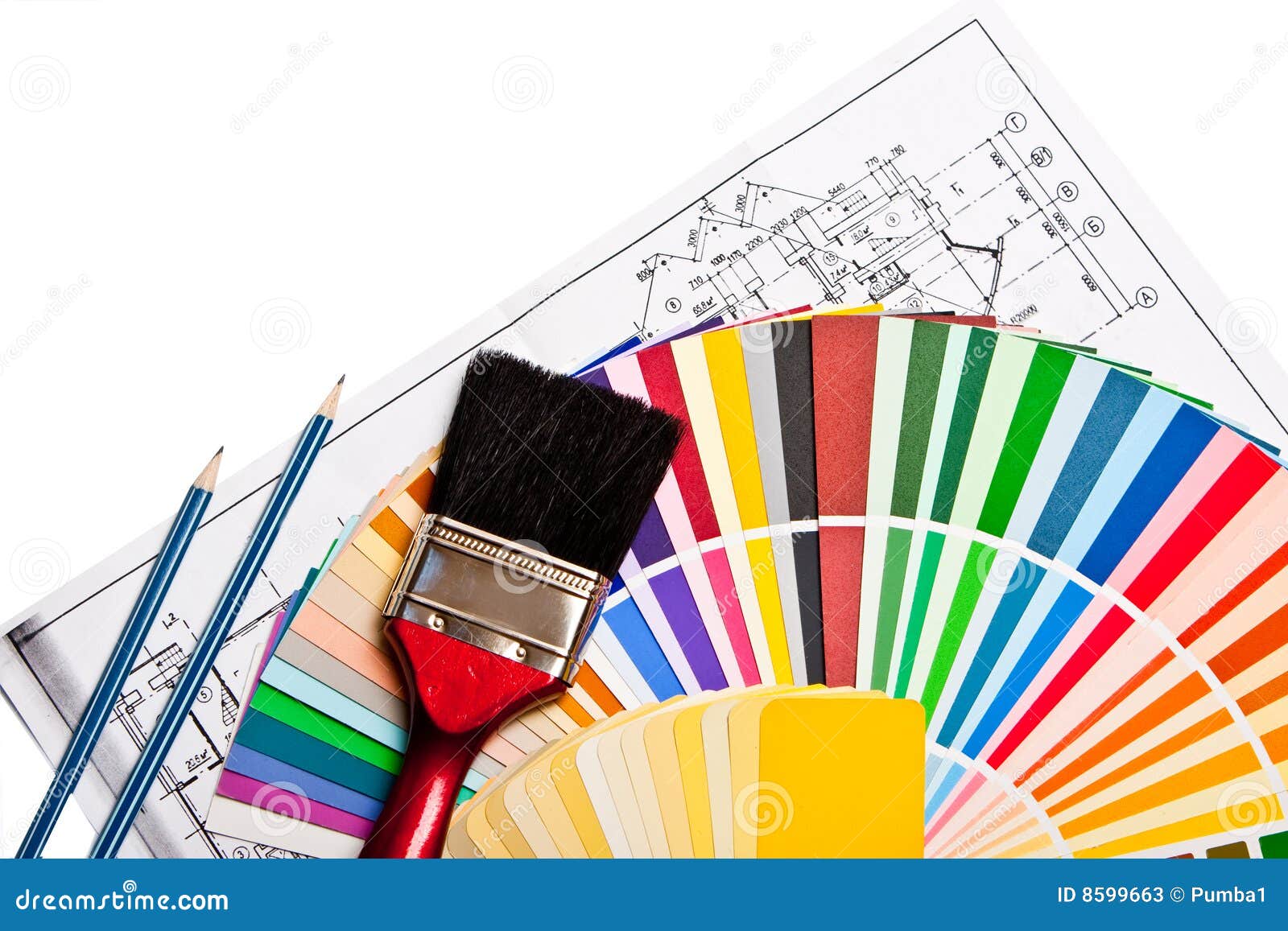 Tools and color guide stock image. Image of options, makeover - 8599663