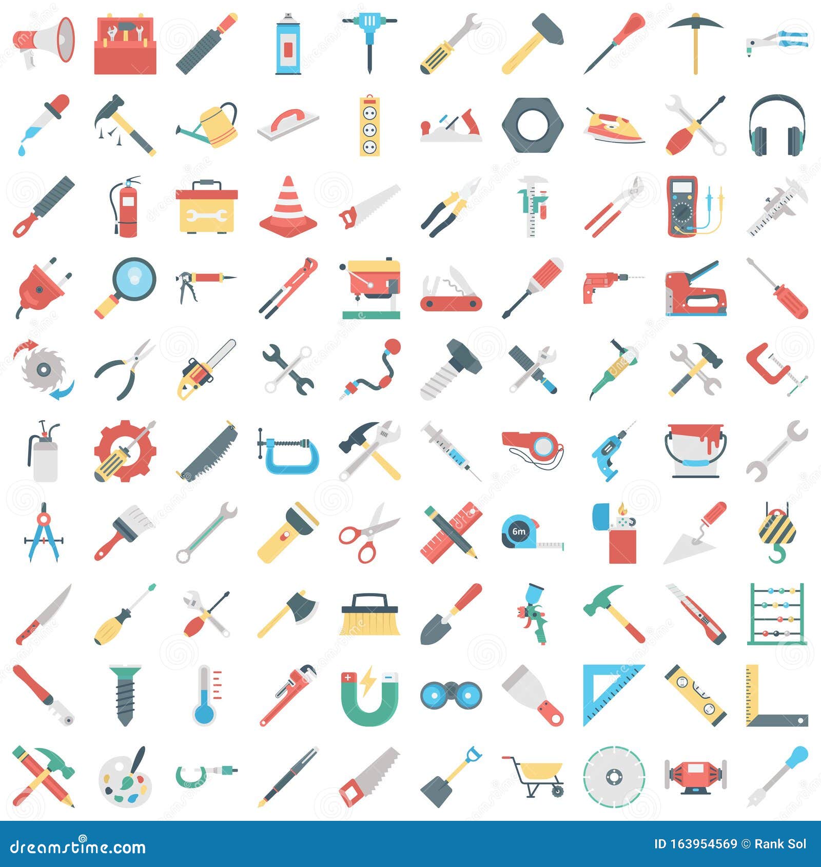 Tools Color Vector Icons Set Every Single Icon Can Easily Modify or ...