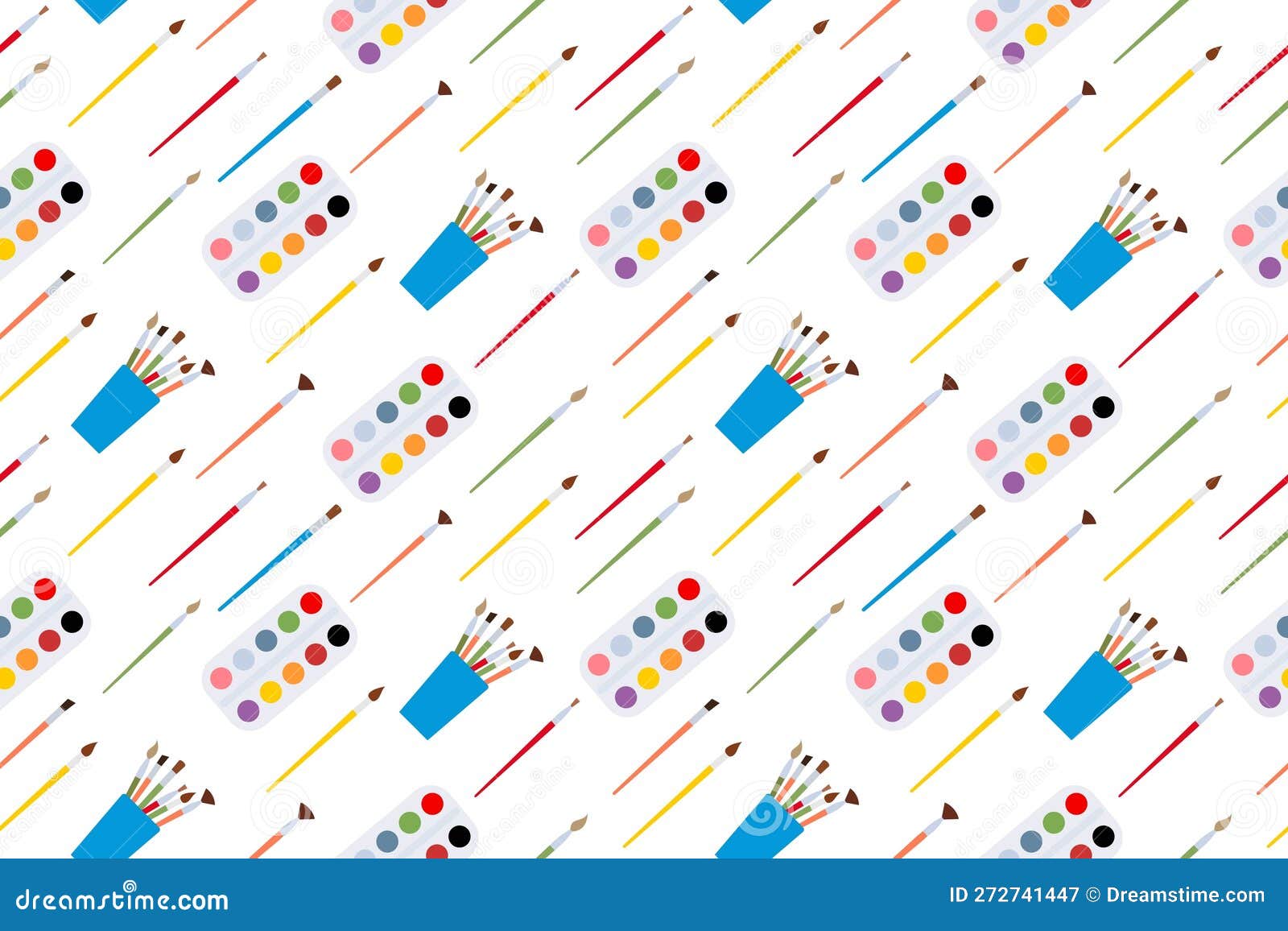 Tools for Coloring Elements. Background with Art Supplies. Design ...