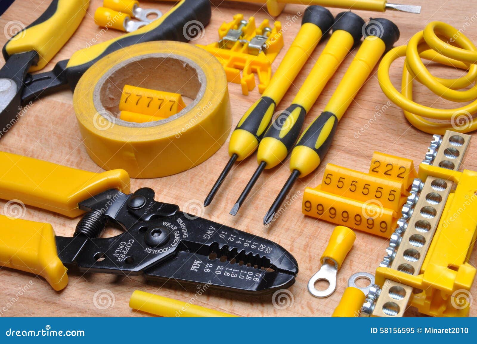 Tools and Component for Electrical Installation Stock Image - Image of ...